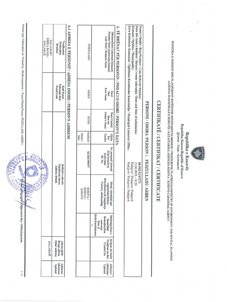 Fleta Poseduese Dhe Kopja e Planit | PDF