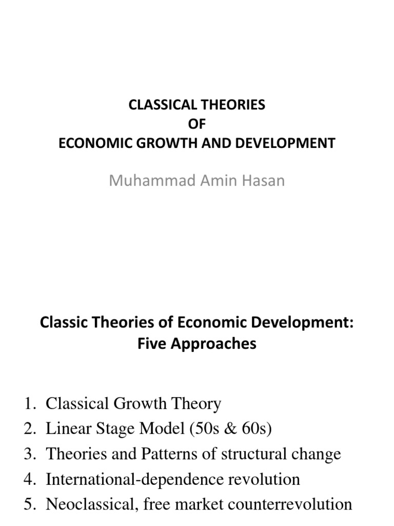 Classical Theories of Economic Growth and Development | PDF | Economic ...