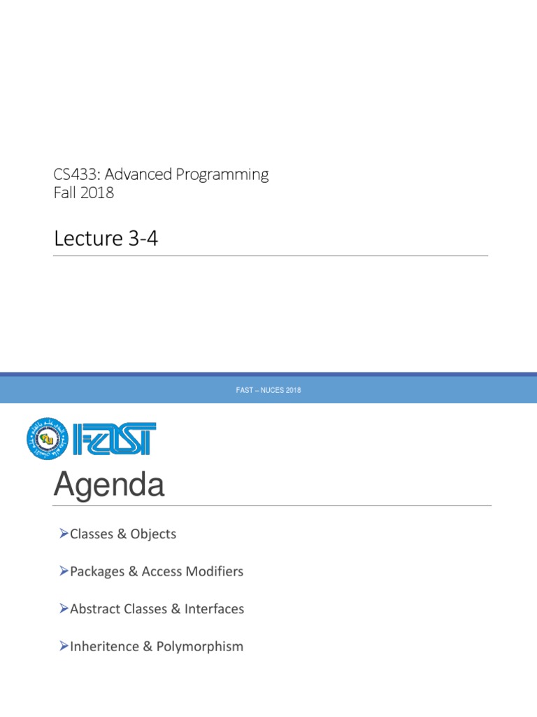 Objects And Classes Advanced Programming Pdf Class Computer Programming Method Computer