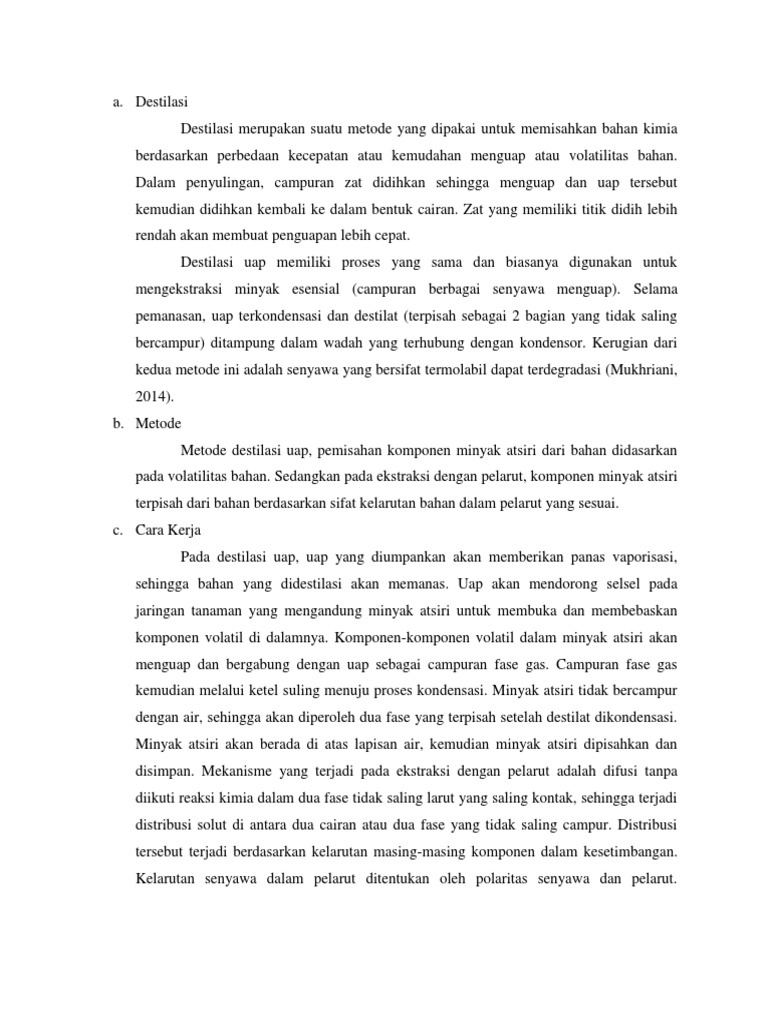 Metode Destilasi | PDF