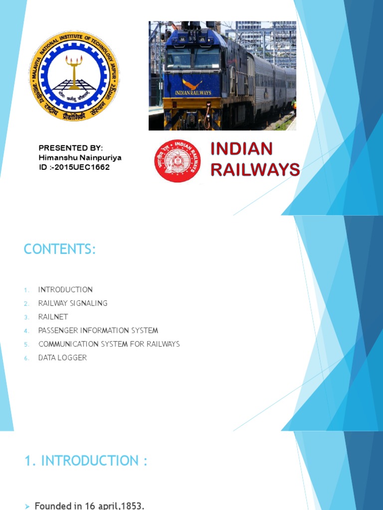Railway PPT | PDF | Optical Fiber | Fiber Optic Communication
