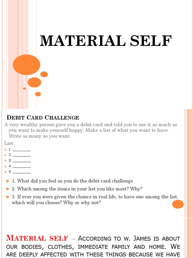 Material Self | PDF | Self | Consumerism