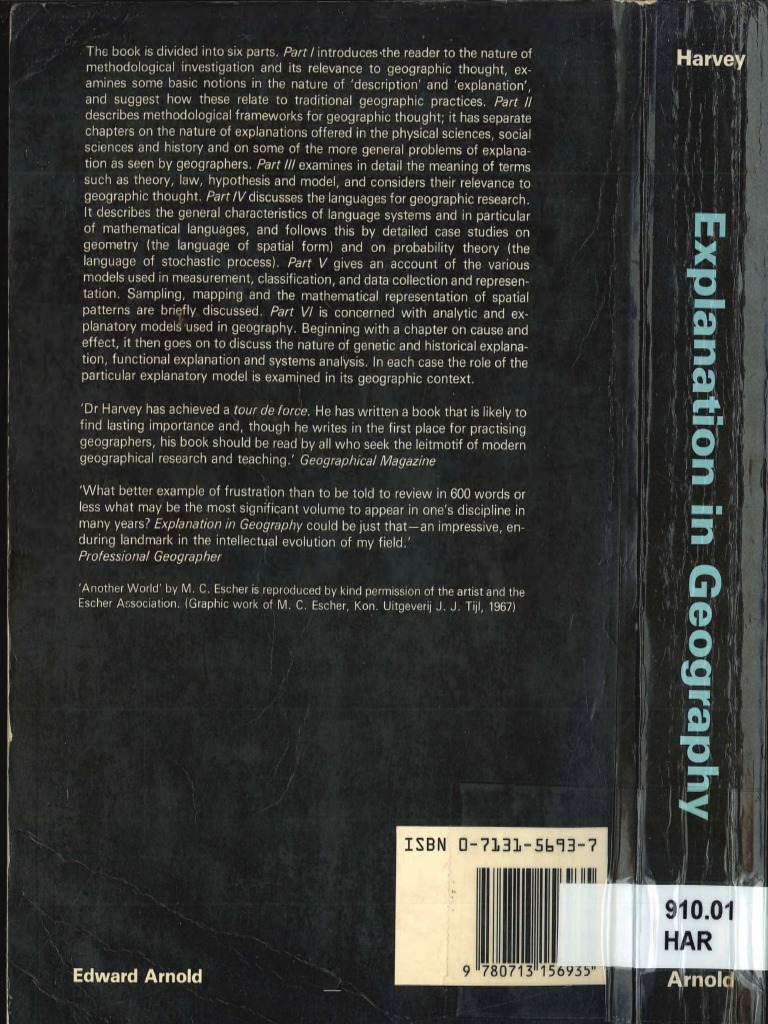 David Harvey - Explanation in Geography-Edward Arnold (1986) PDF | PDF ...