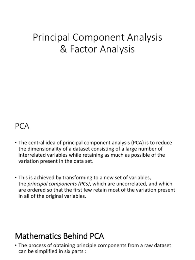 Principal Component Analysis | PDF | Principal Component Analysis ...