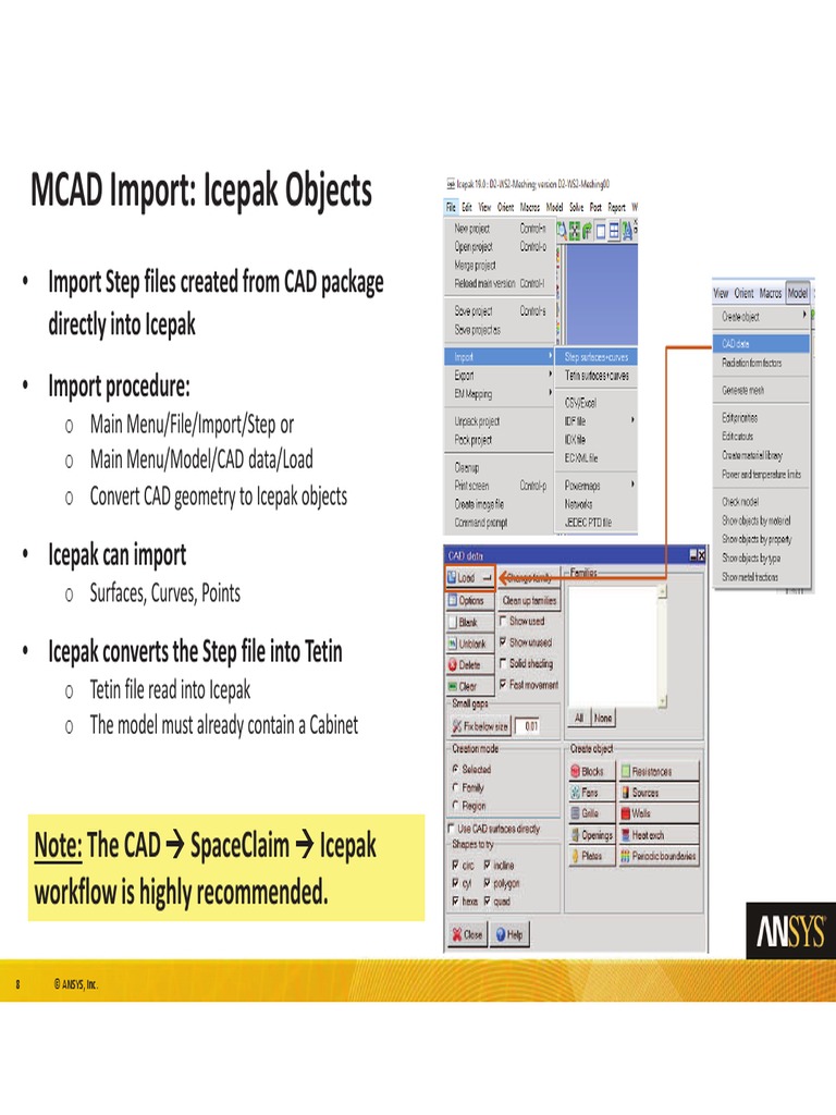 Importing STEP Files into Icepak | PDF