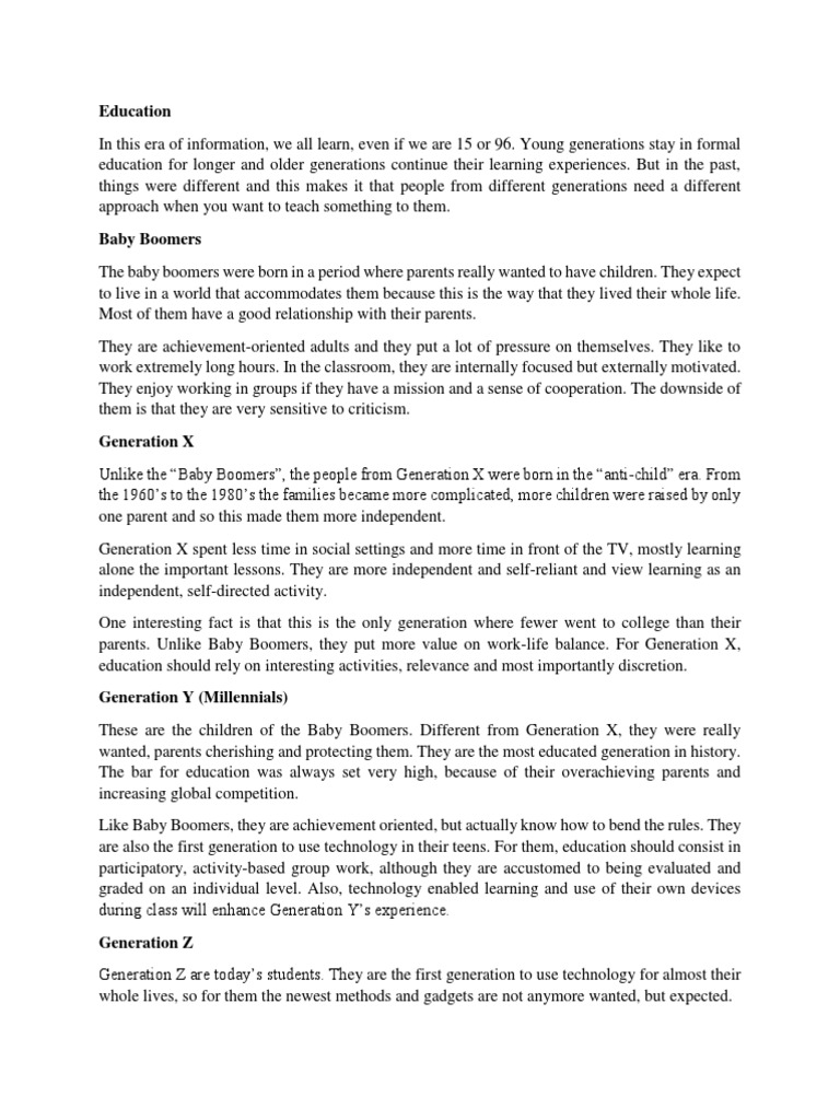 Education and Generation Alpha | PDF | Millennials | Learning