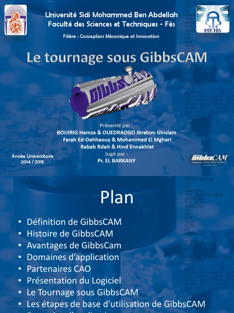 Exposé GibbsCam Tournage | PDF | Usinage | Machine-outil à commande numérique