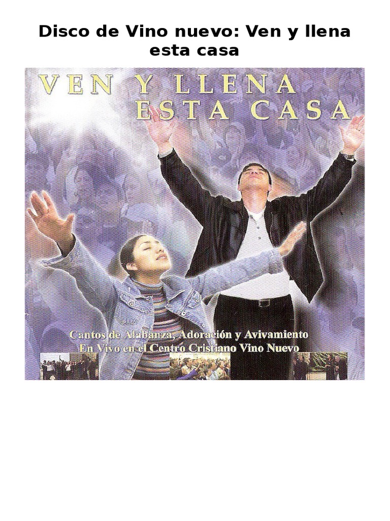 Cancionero Disco de Vino Nuevo | PDF