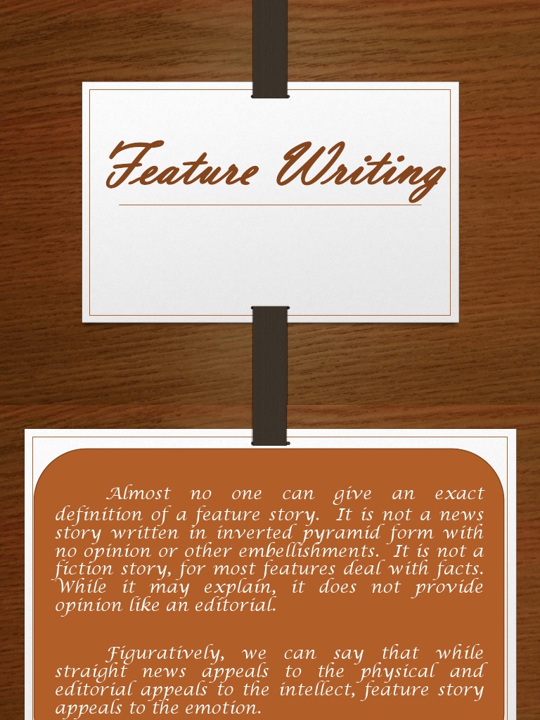 Feature Writing | PDF | Narration | News