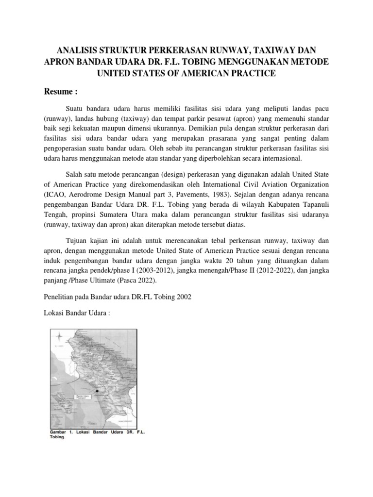 Analisis Perkerasan Bandara DR. F.L. Tobing | PDF