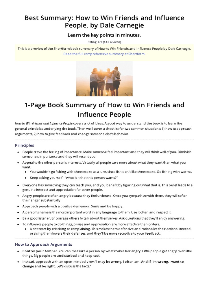 How To Win Friends and Influence People PDF Dale Carnegie | PDF