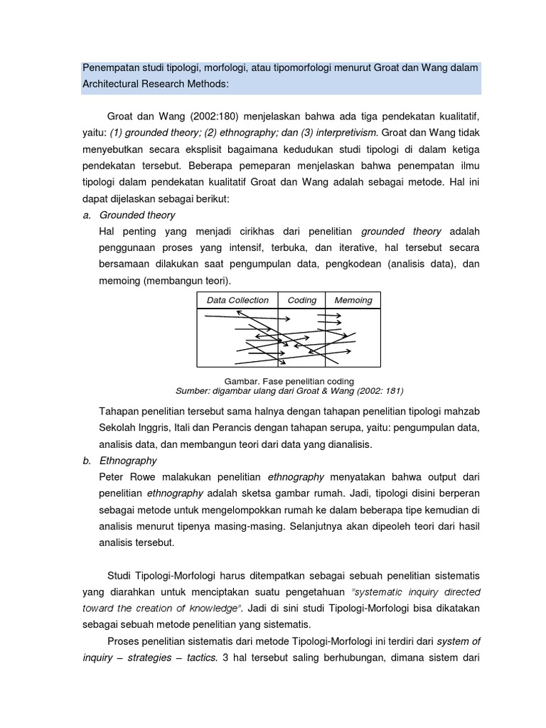 Metode Tipologi dalam Penelitian Arsitektur | PDF