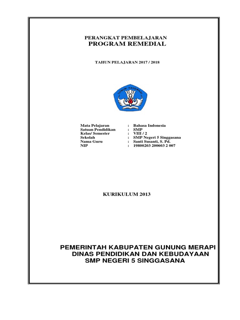 Contoh Program Remedial | PDF