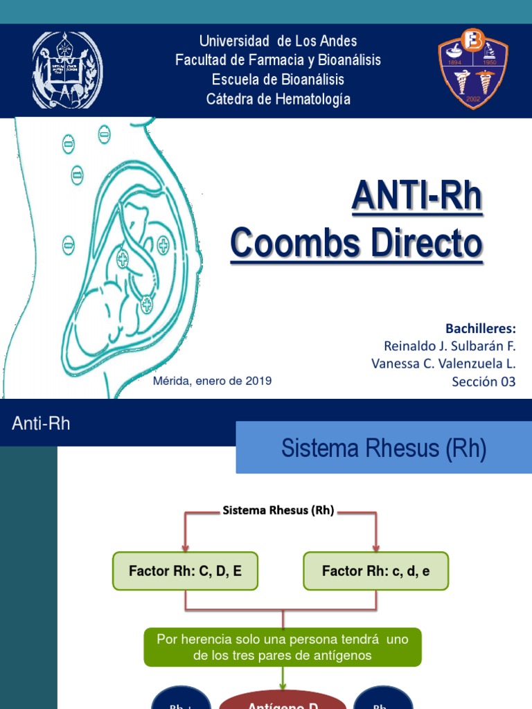 Coombs Directo y AntiRH | PDF | Tipo de sangre | Tejido (biología)