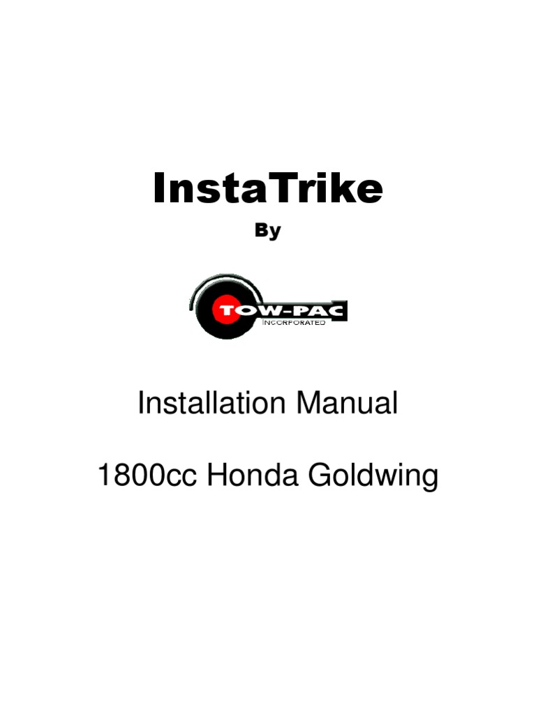 InstaTrike Installation Guide for Honda Goldwing | PDF | Nut (Hardware ...