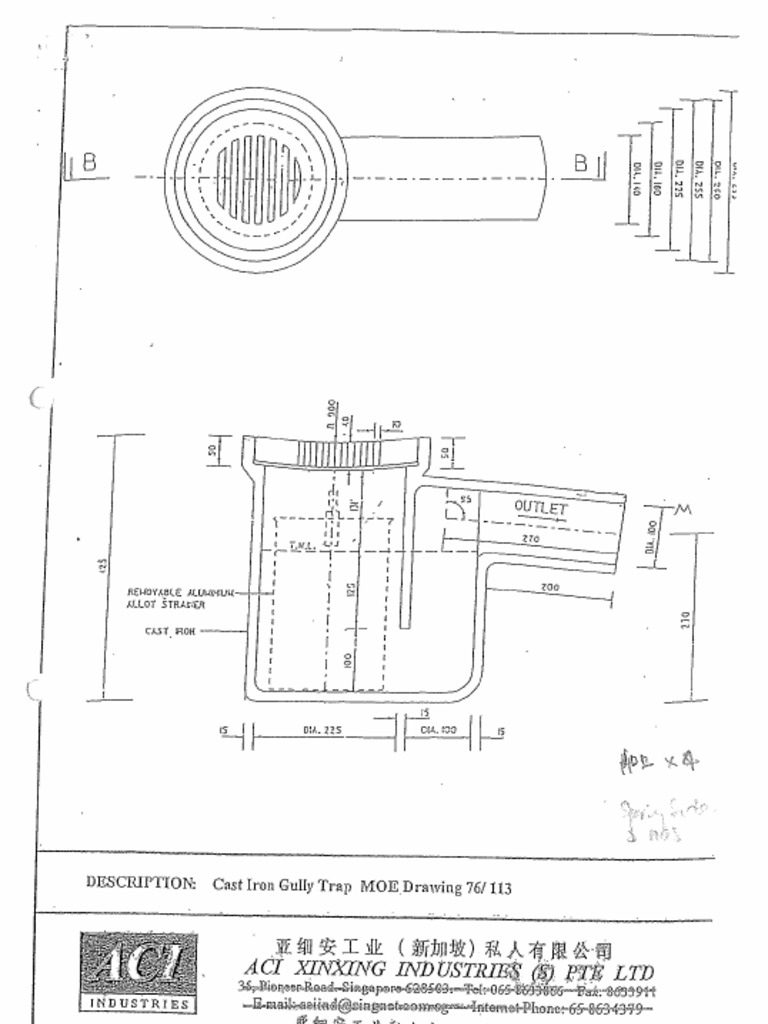 Cast Iron Gully Trap