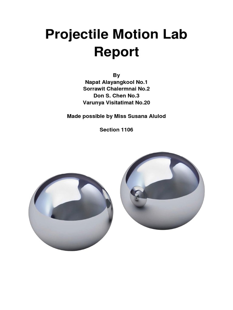 Projectile Motion Lab Report | PDF | Projectiles | Physics