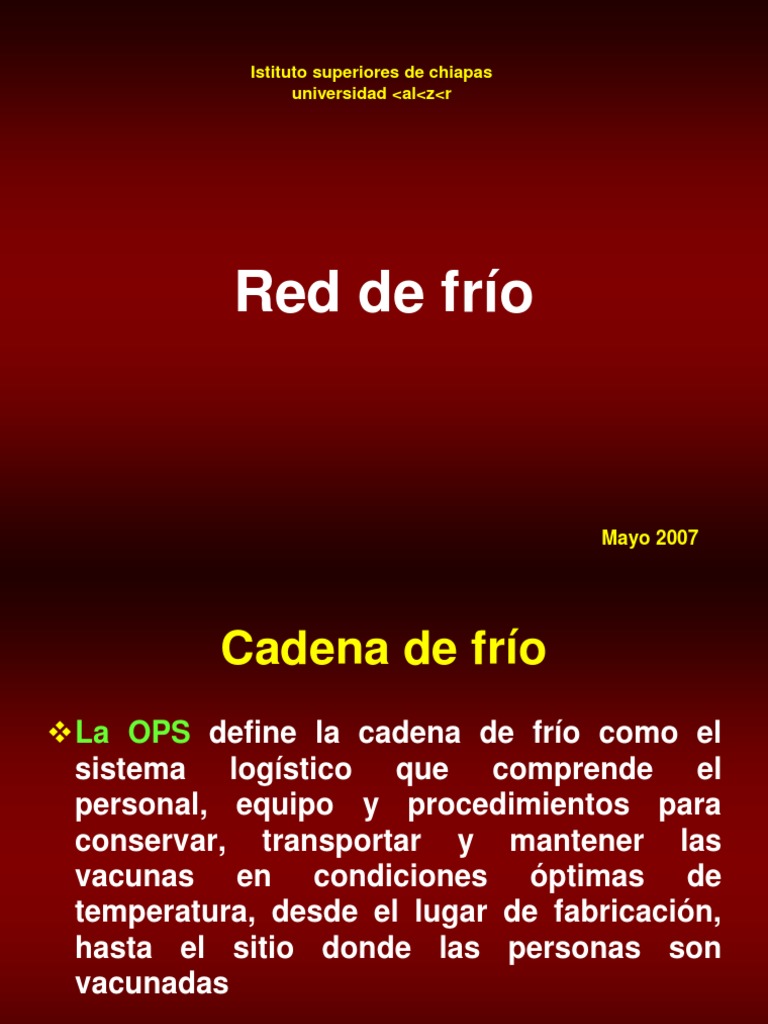Red de Frio | PDF | Refrigerador | Temperatura
