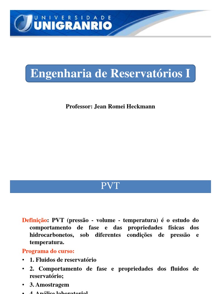 PVT | PDF | Gases | Diagrama de Fase