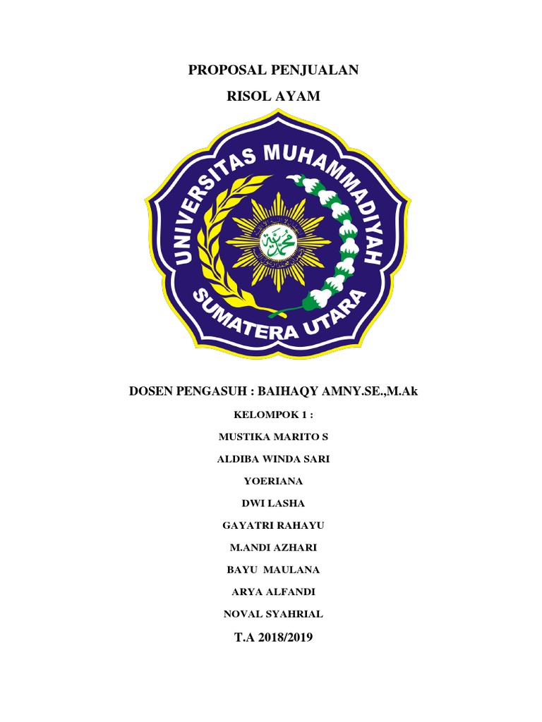 Proposal Penjualan Risol Ayam | PDF