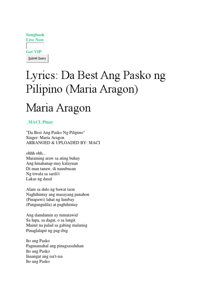 Songbook | PDF