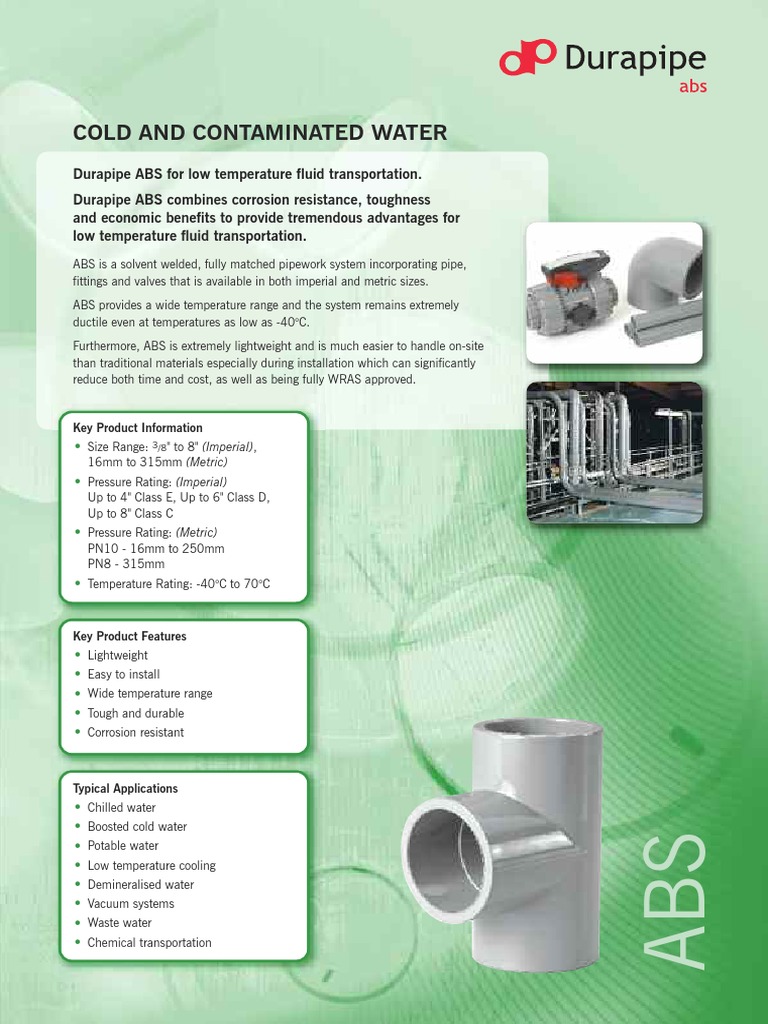 Durapipe Abs Chilled Pipe | Download Free PDF | Pipe (Fluid Conveyance ...