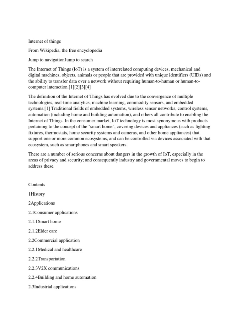 Iot Notes | PDF | Internet Of Things | I Pv6