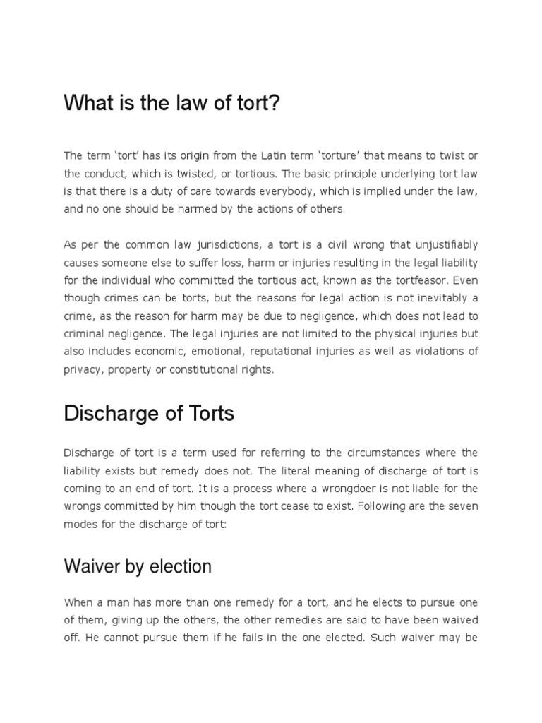 Accord and Satisfaction | PDF | Tort | Jurisprudence