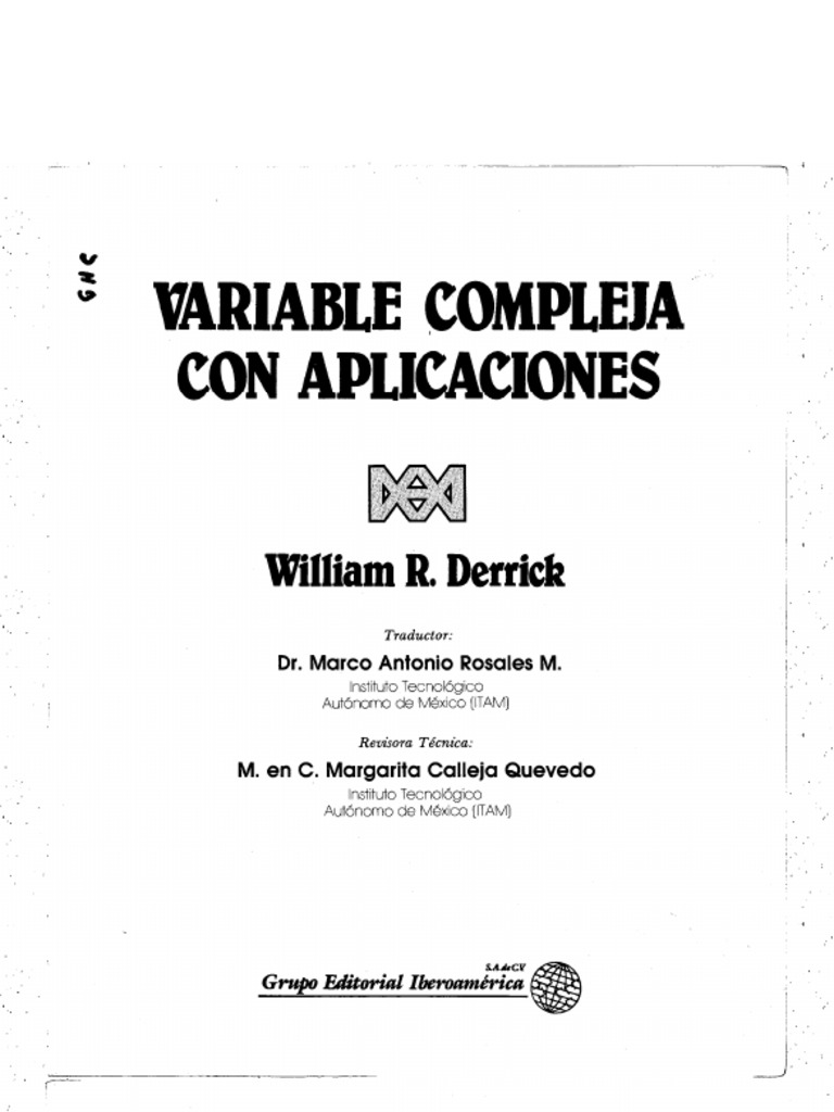 Variable Compleja Derrick PDF | PDF