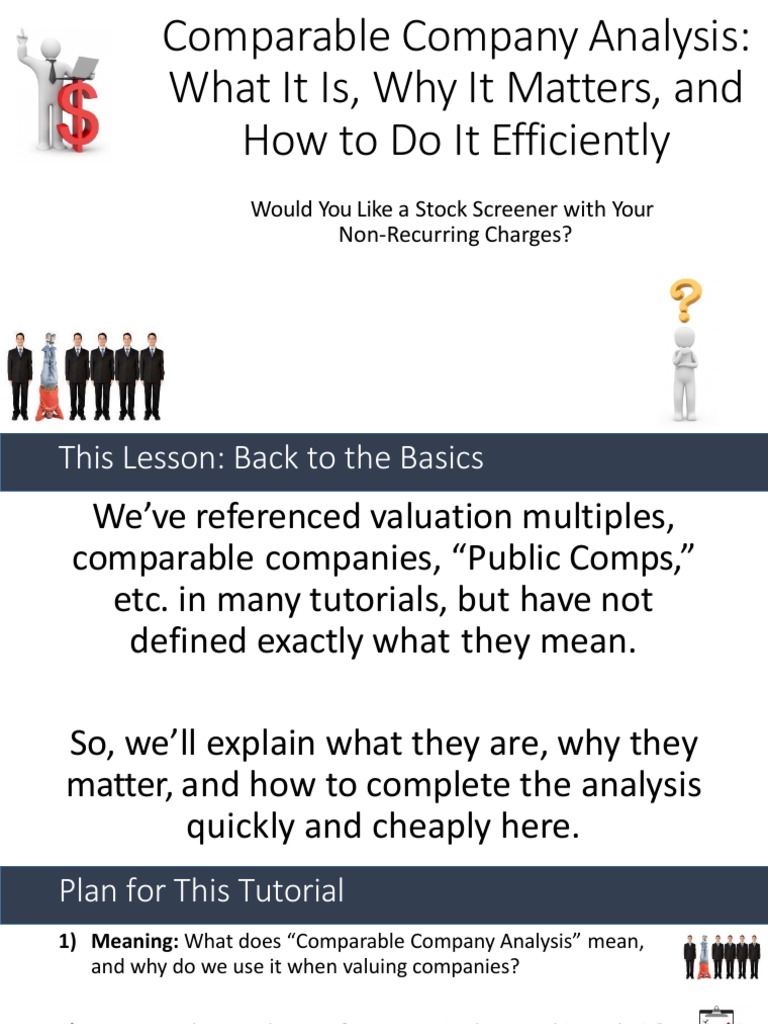 Comparable Company Analysis Slides | PDF | Discounted Cash Flow ...