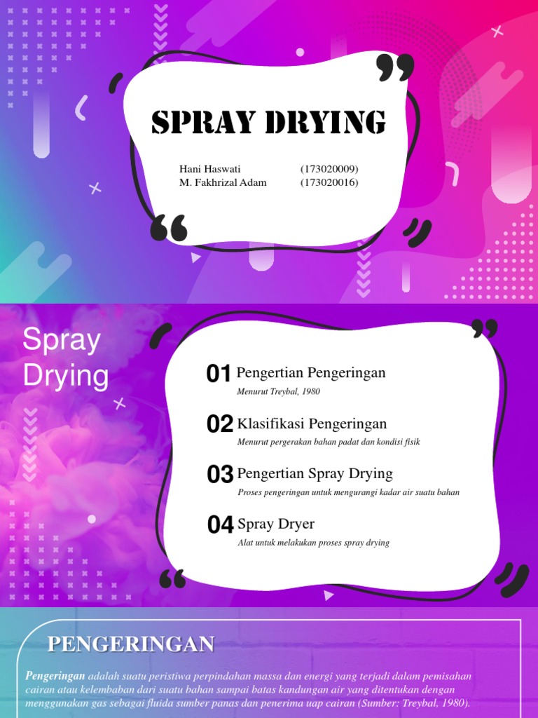 Proses dan Mekanisme Spray Drying | PDF
