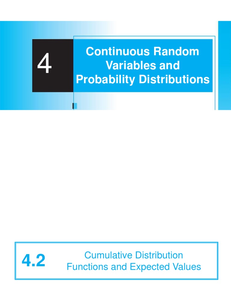 Understanding Continuous Probability Distributions Through Cumulative ...