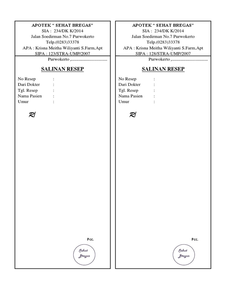 Copy Resep | PDF | Kesehatan Holistik | Sains & Matematika