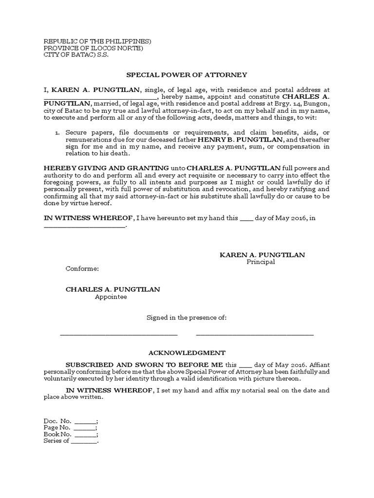 SPA Sample Format | PDF