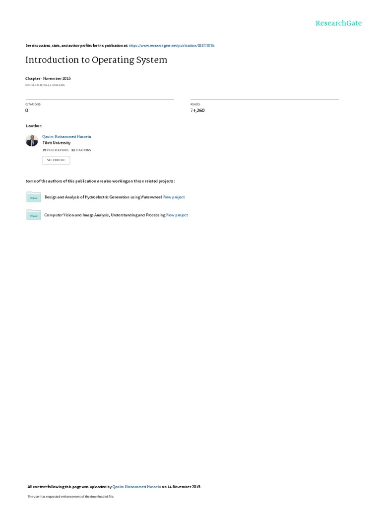 Introduction to Operating Systems Guide | PDF | Operating System ...
