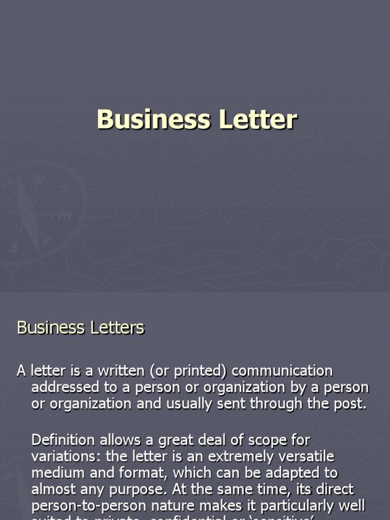 Business Letter | PDF | Communication | Information