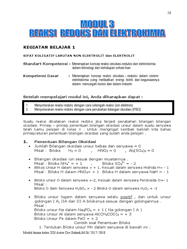 MODUL 3 Reaksi Redoks | PDF
