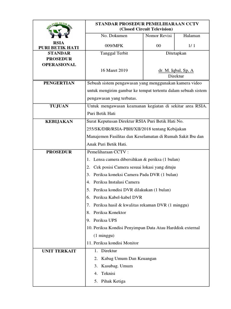 CCTV Sop | PDF