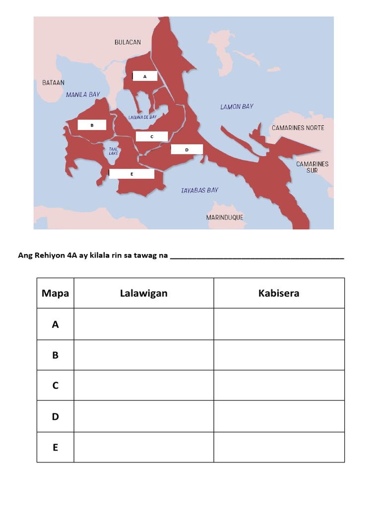 Ang Rehiyon 4A Ay Kilala Rin Sa Tawag Na | PDF
