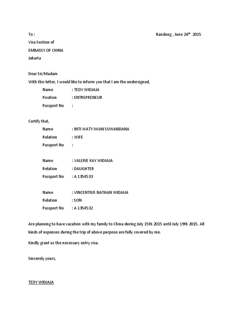 Contoh Surat Sponsor China | PDF