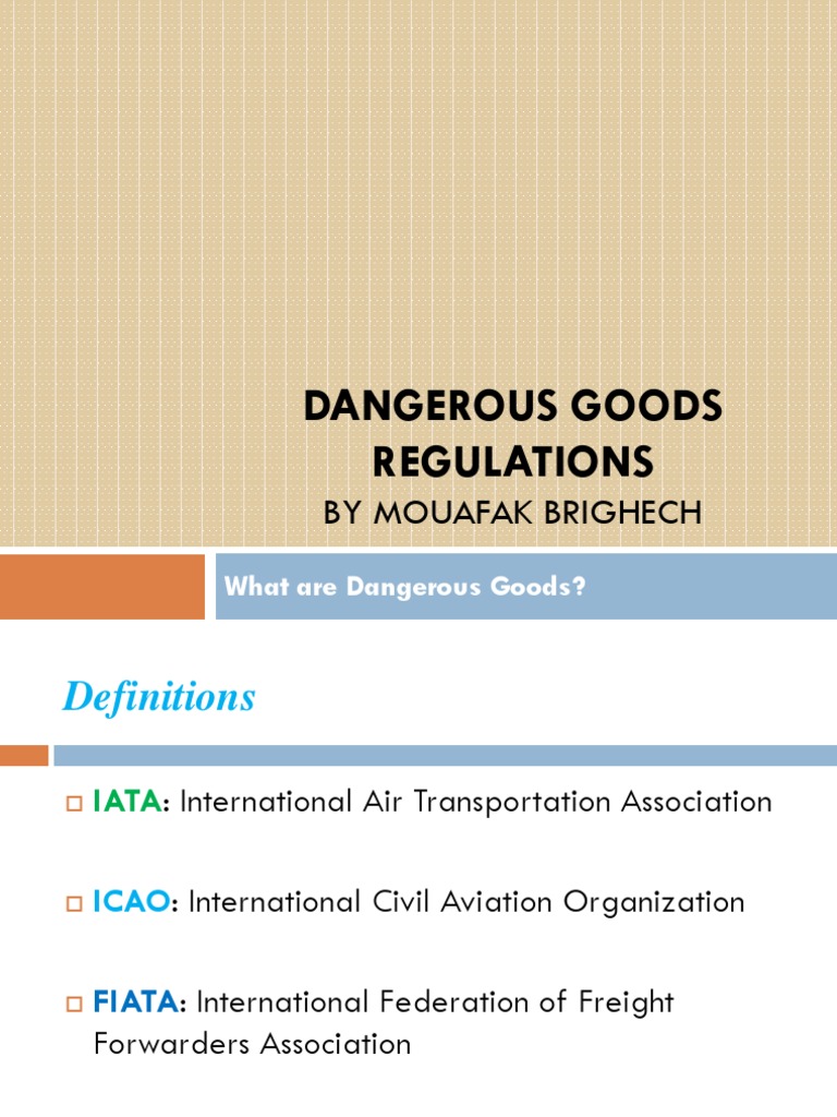 DGR Regulations for Transporting Dangerous Goods | PDF | Dangerous ...