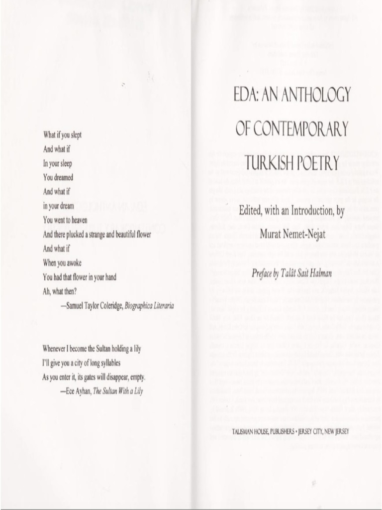 Eda - An Anthology of Contemporary Turkish Poetry | PDF