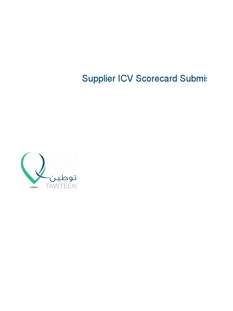 ICV Scorecard - Tawteen - ICV Scorecard Submission Template - Version 1 ...