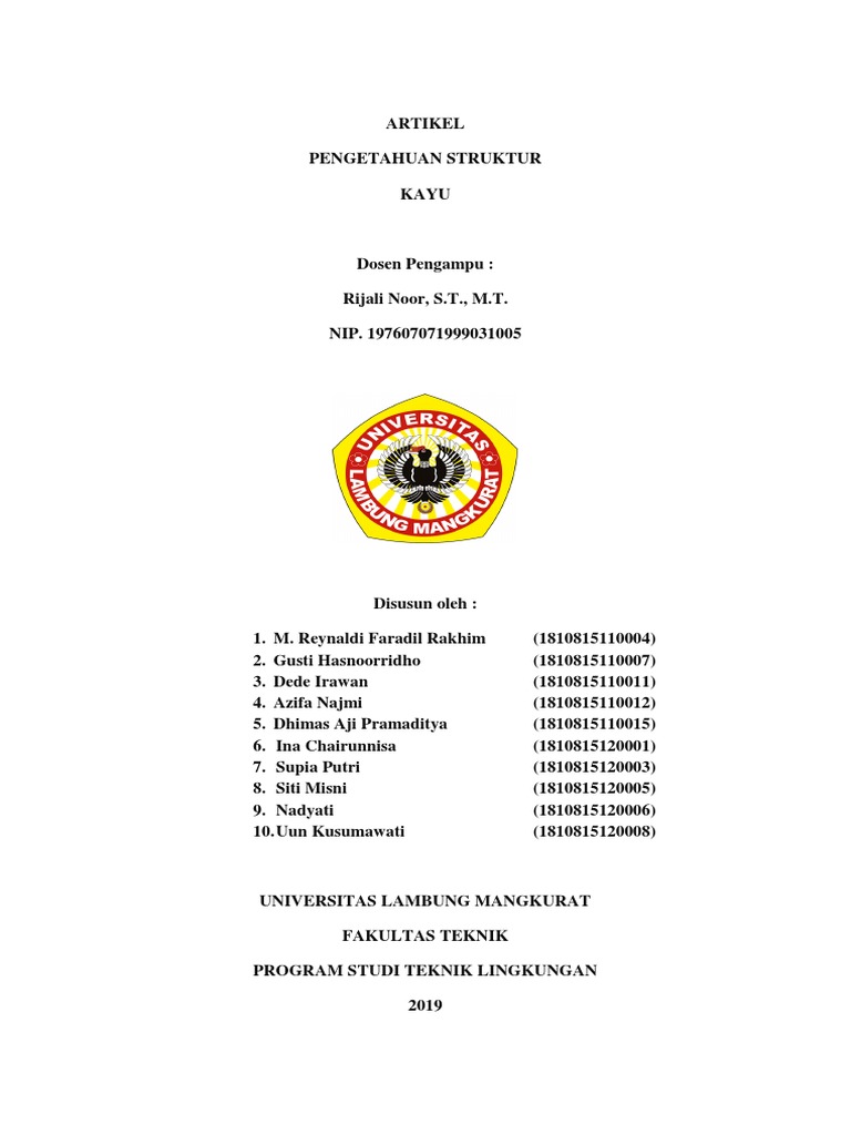 Kelompok 1 (Materi Kayu) | PDF