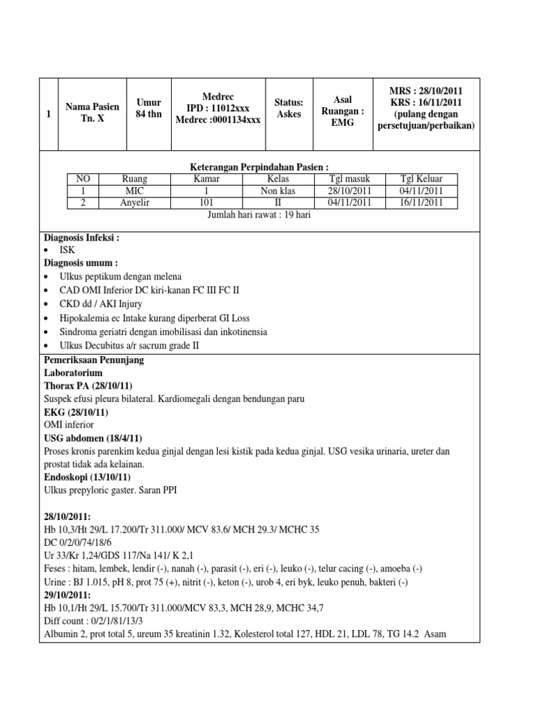 Contoh Kasus Epo-Gyssens | PDF