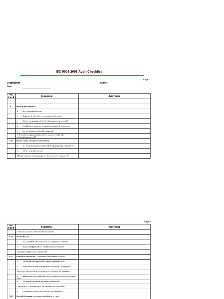 QMS Checklist | PDF | Verification And Validation | Quality Management ...