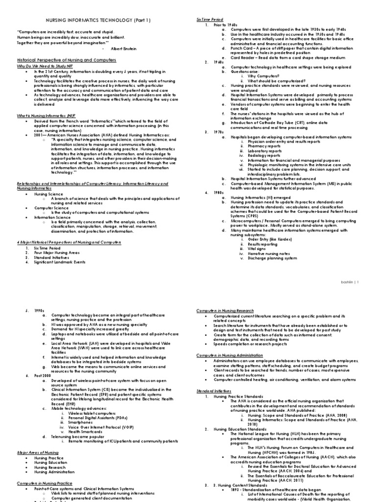NCM 110 Lec Nursing Informatics Technology Part 1 | PDF | Health Informatics | Proprietary Software