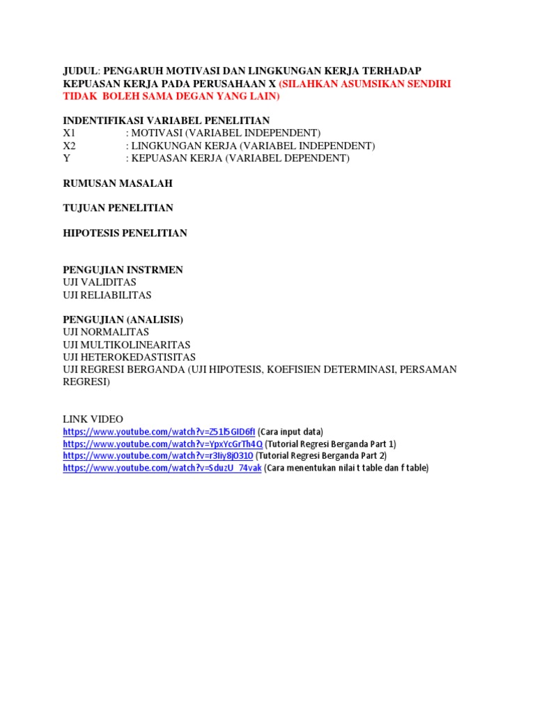 Contoh - Interpretasi Hasil Olah Data SPSS | PDF