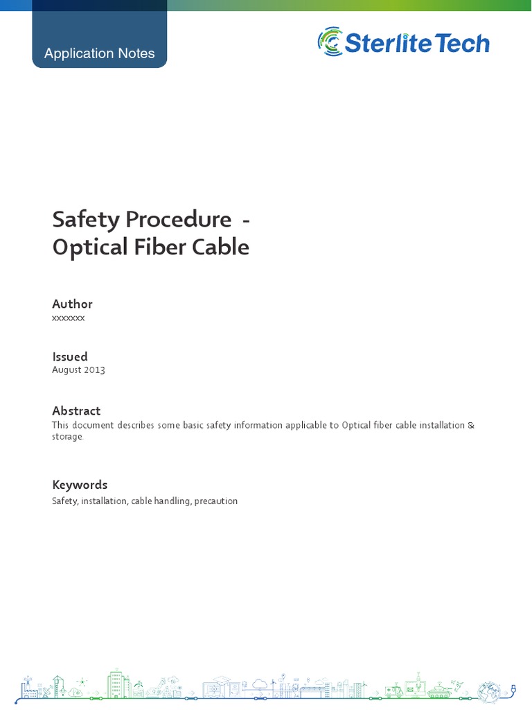Safety Procedure-Optical Fibre Cable | PDF | Optical Fiber | Nature