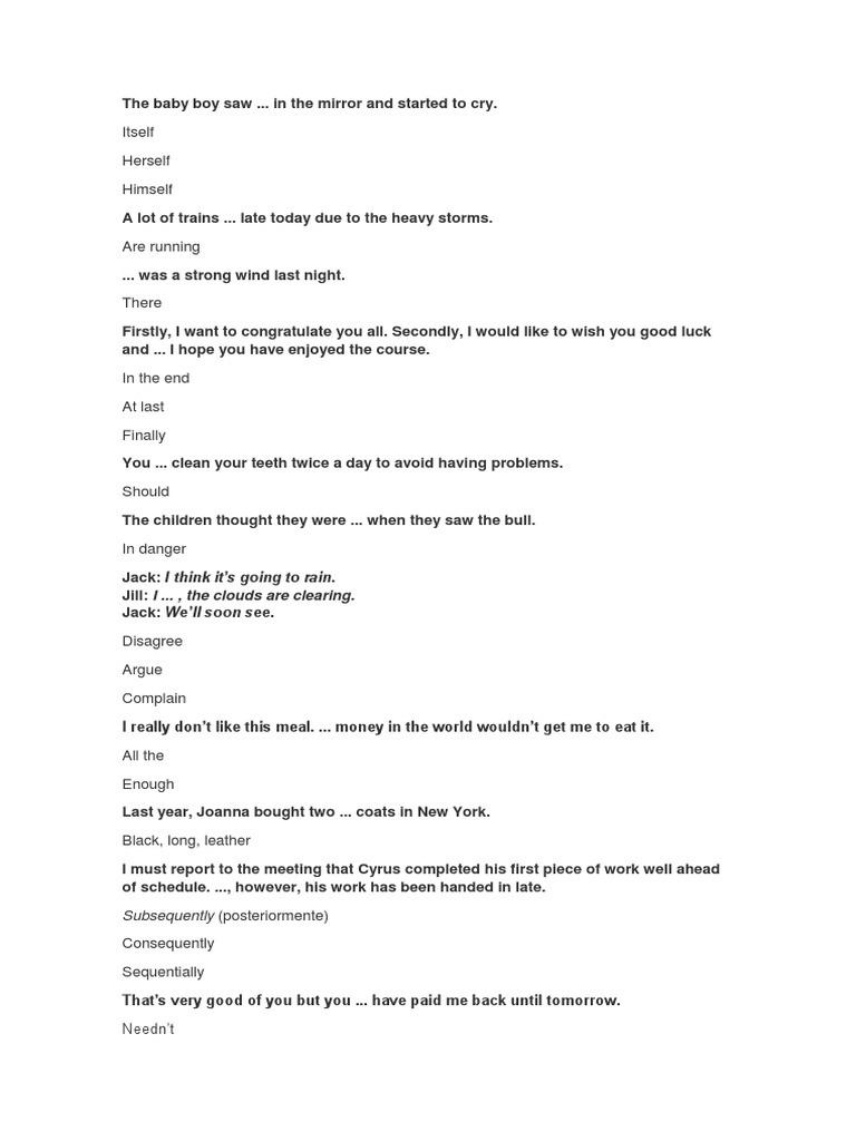 British Council Level Test | PDF